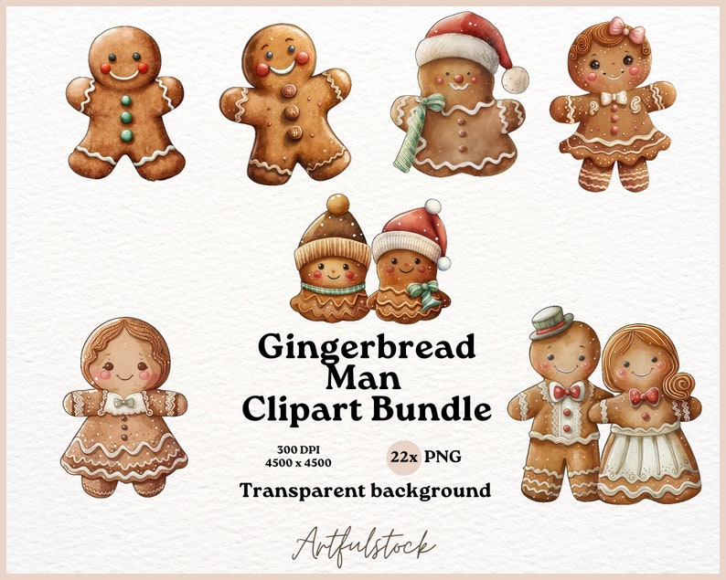 22 Gingerbread Man Clipart, Christmas Cookies, Christmas Clipart ...
