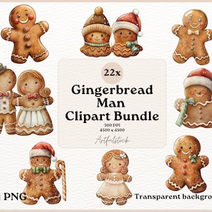 22 Gingerbread Man Clipart, Christmas Cookies, Christmas Clipart ...