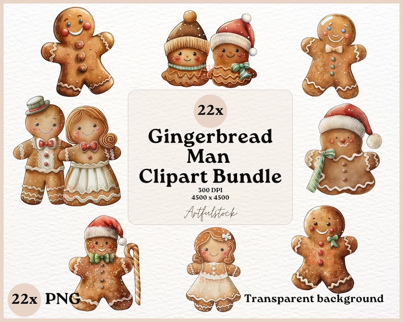 22 Gingerbread Man Clipart, Christmas Cookies, Christmas Clipart ...