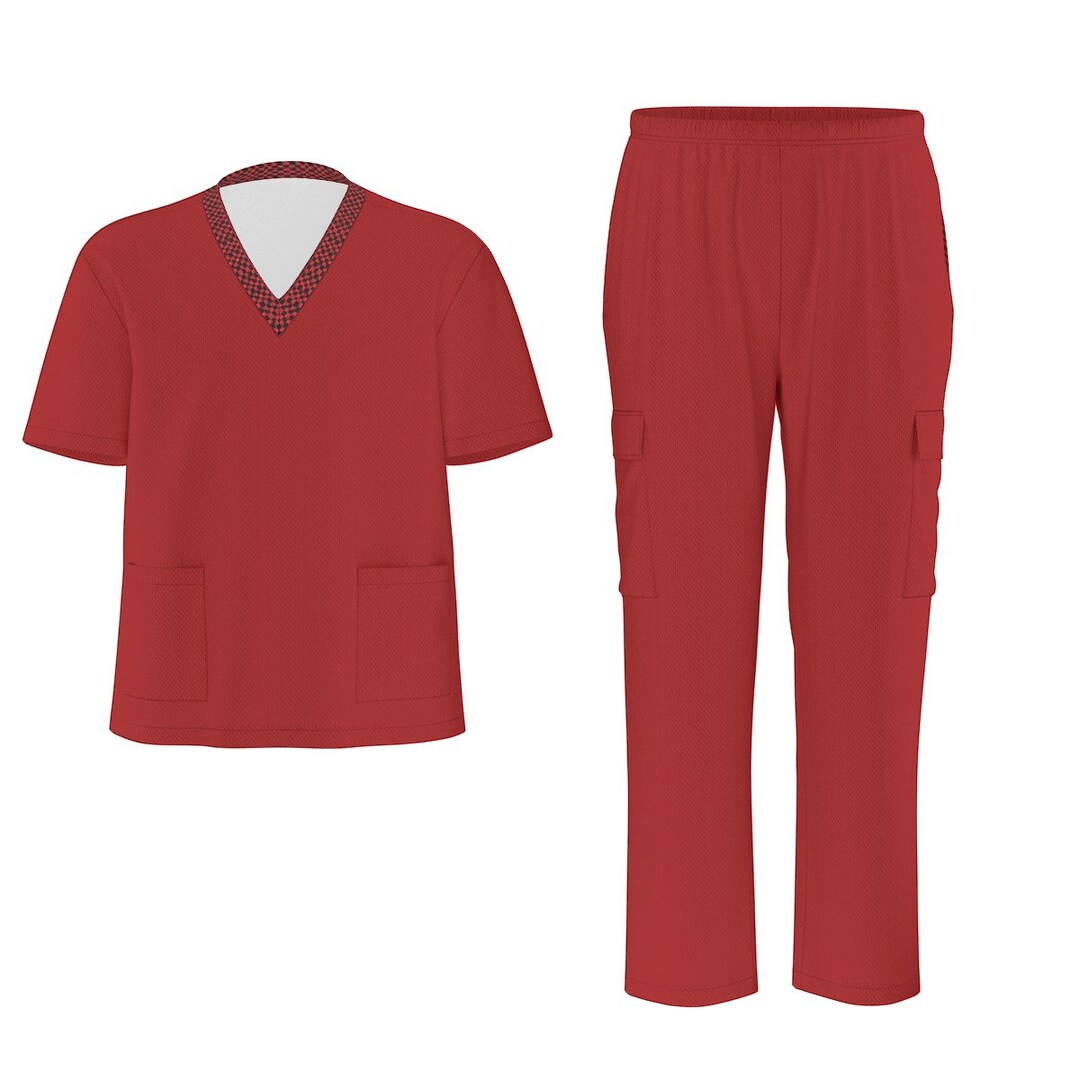 Checker St. Medical Scrub Set by Artdoggy - Etsy