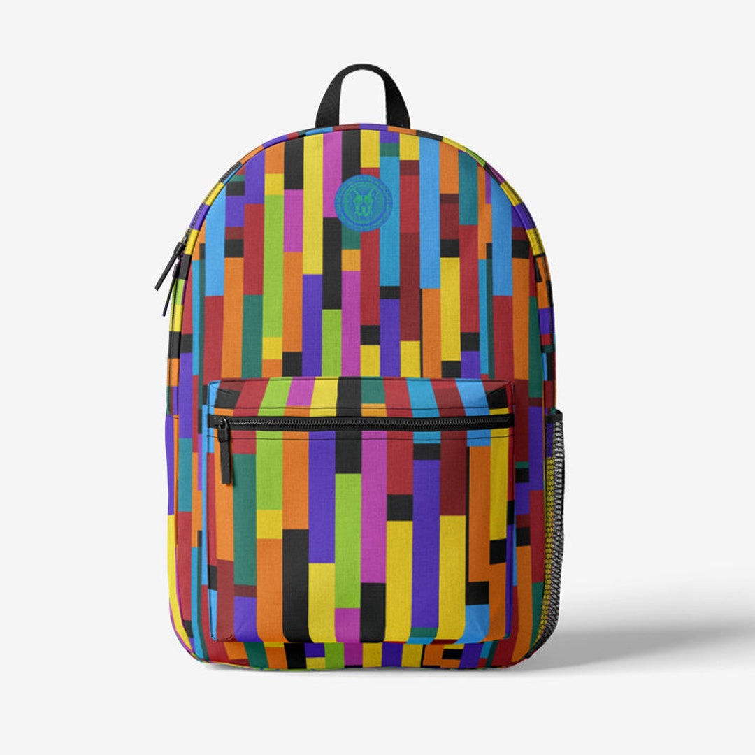 Linear Stack by Artdoggy Backpack With Built-in Laptop Sleeve - Etsy