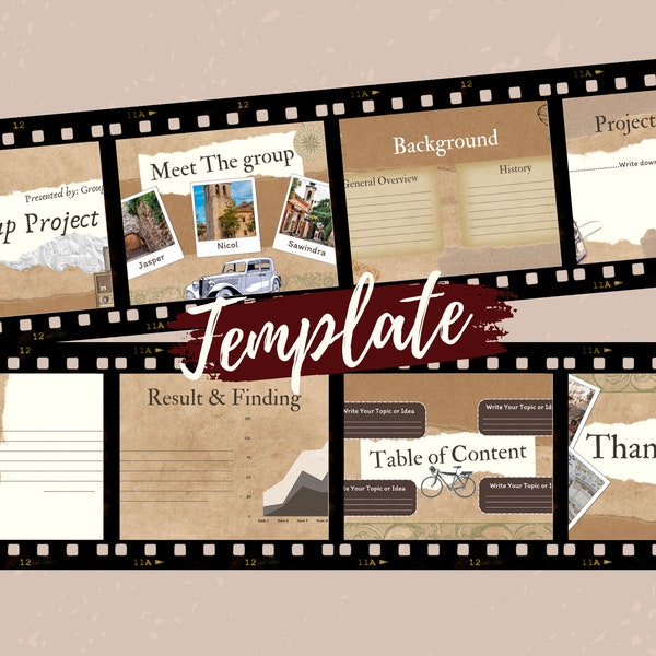 Photo Collage Powerpoint Template - Etsy
