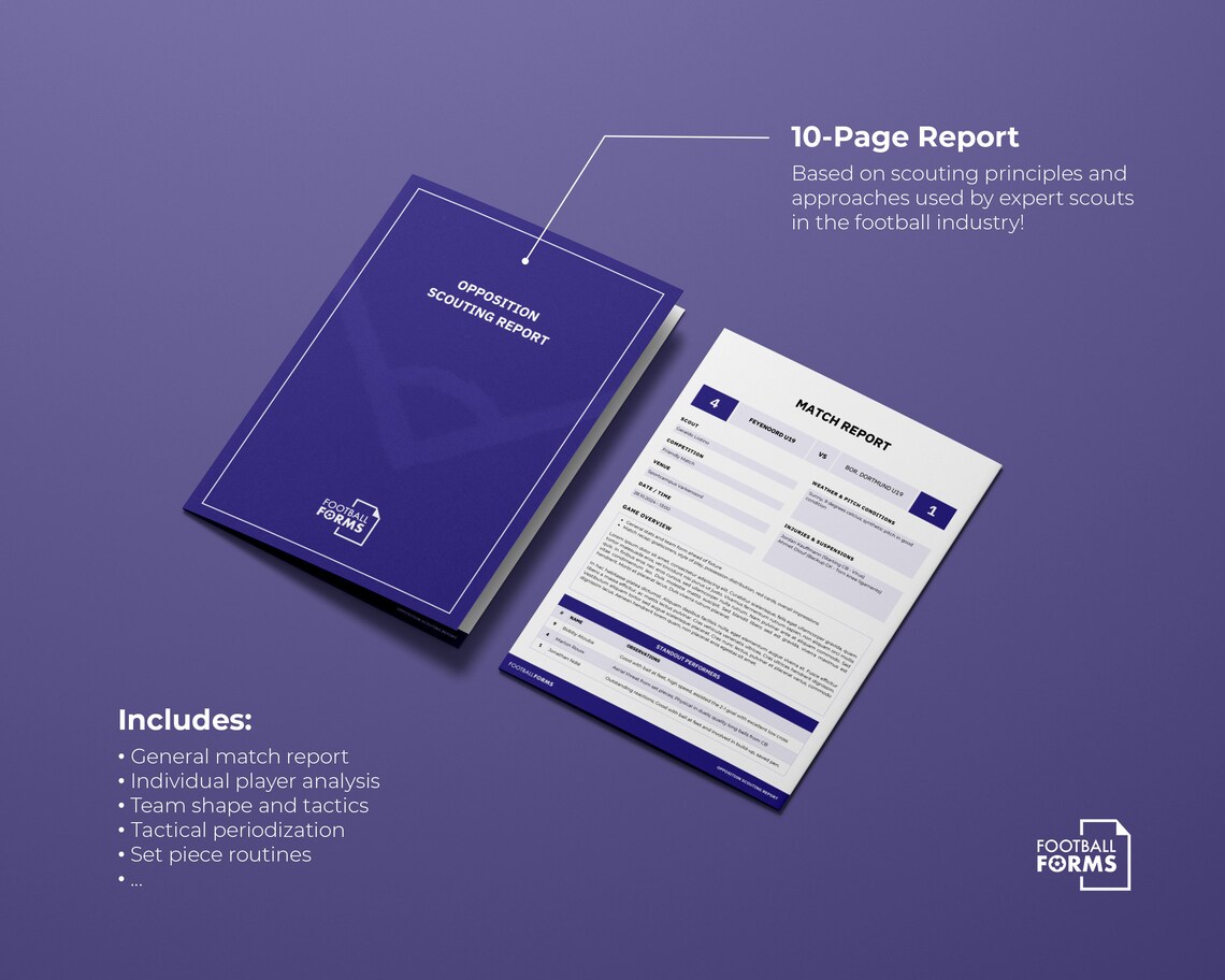 Opposition Football Scouting Report Template - Professional/advanced ...