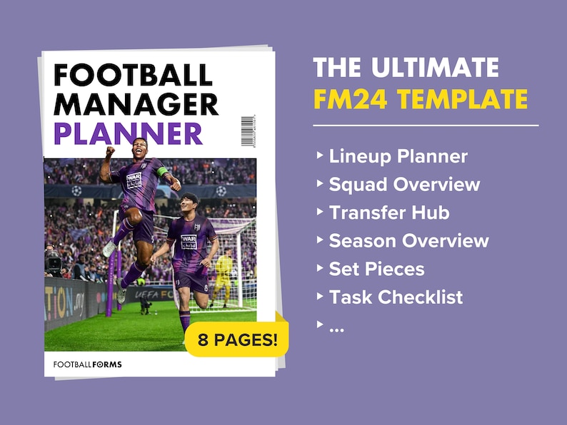 FM26 Planner: Ultimate Football Manager Template (print + Digital) - Etsy