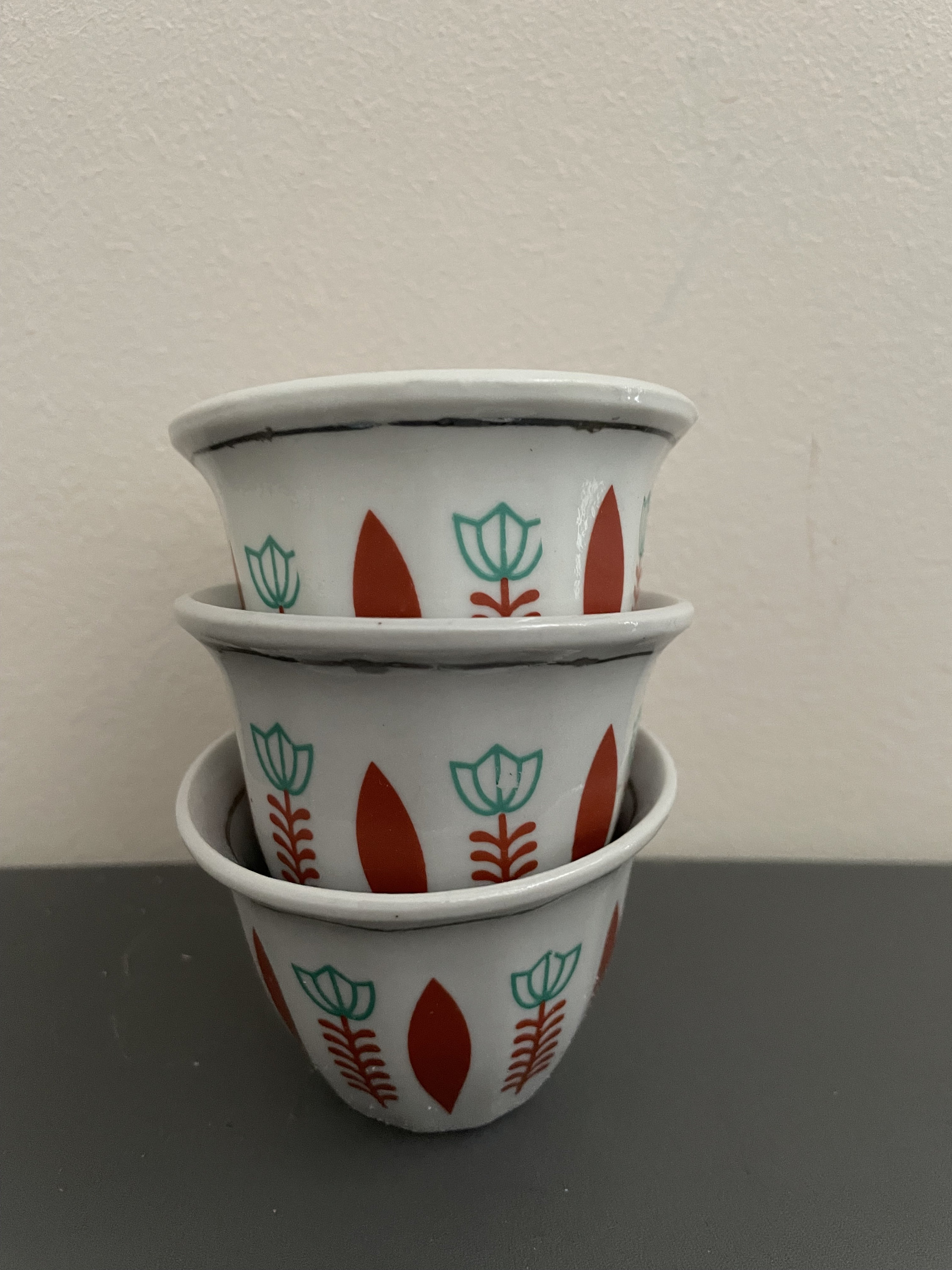 Traditional Lebanese Coffee Cups Red Color 50 Ml 3 - Etsy