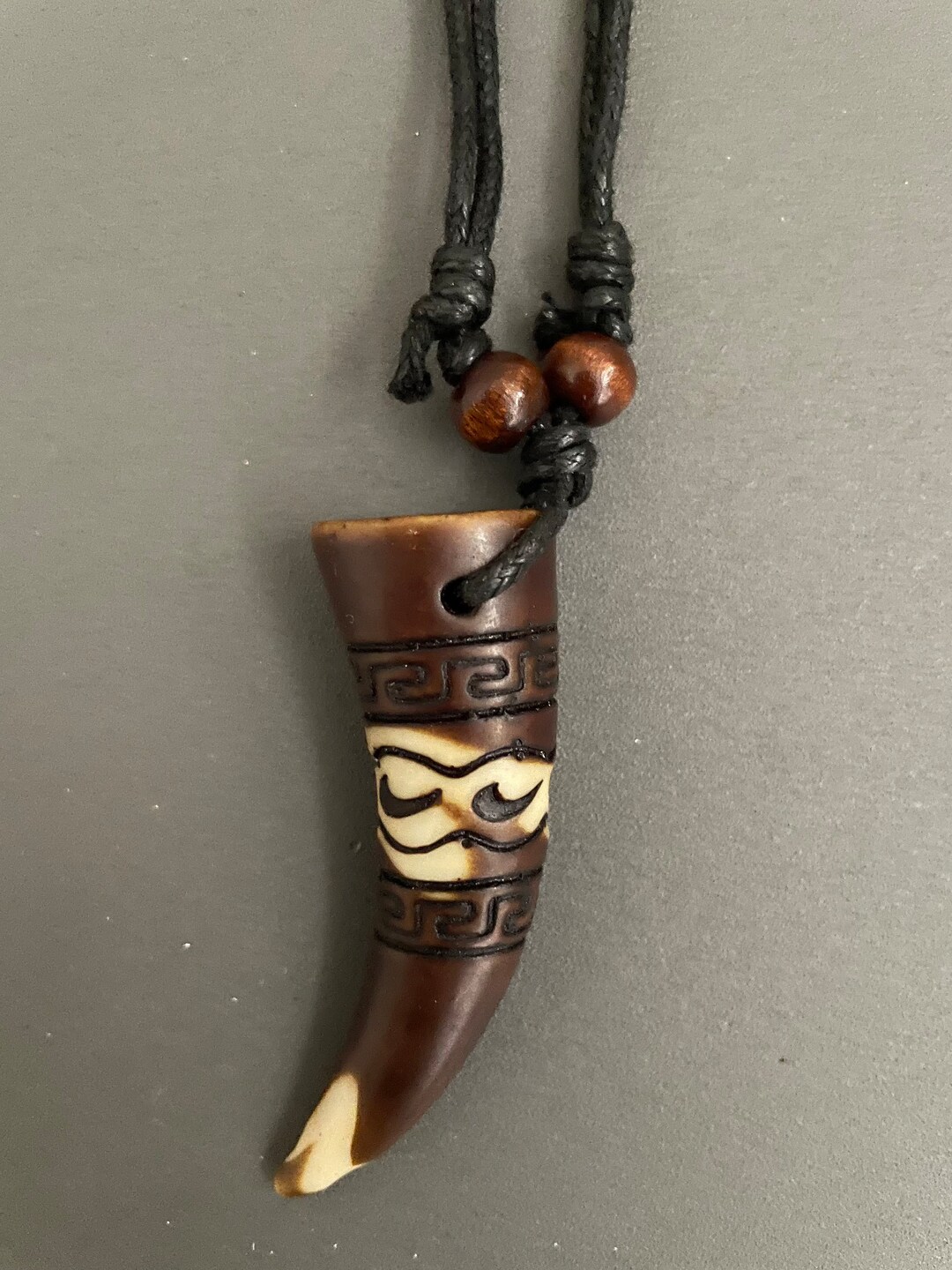 Animal Tooth Tribal Necklace || Horn Shaped Charm Necklace - Etsy