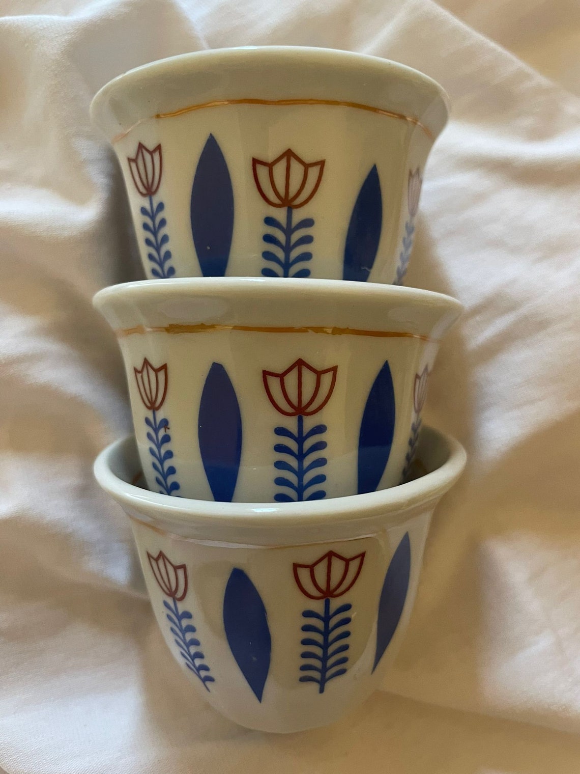 Traditional Lebanese Coffee Cups Blue Color 50 Ml 3 Pieces per Order - Etsy