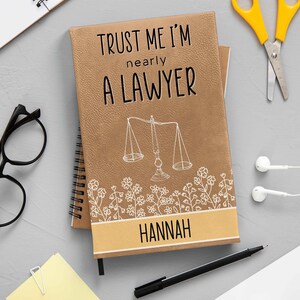 PERSONALIZED LAW STUDENT Lawyer Graduation Journal Notebook, Bar Exam ...