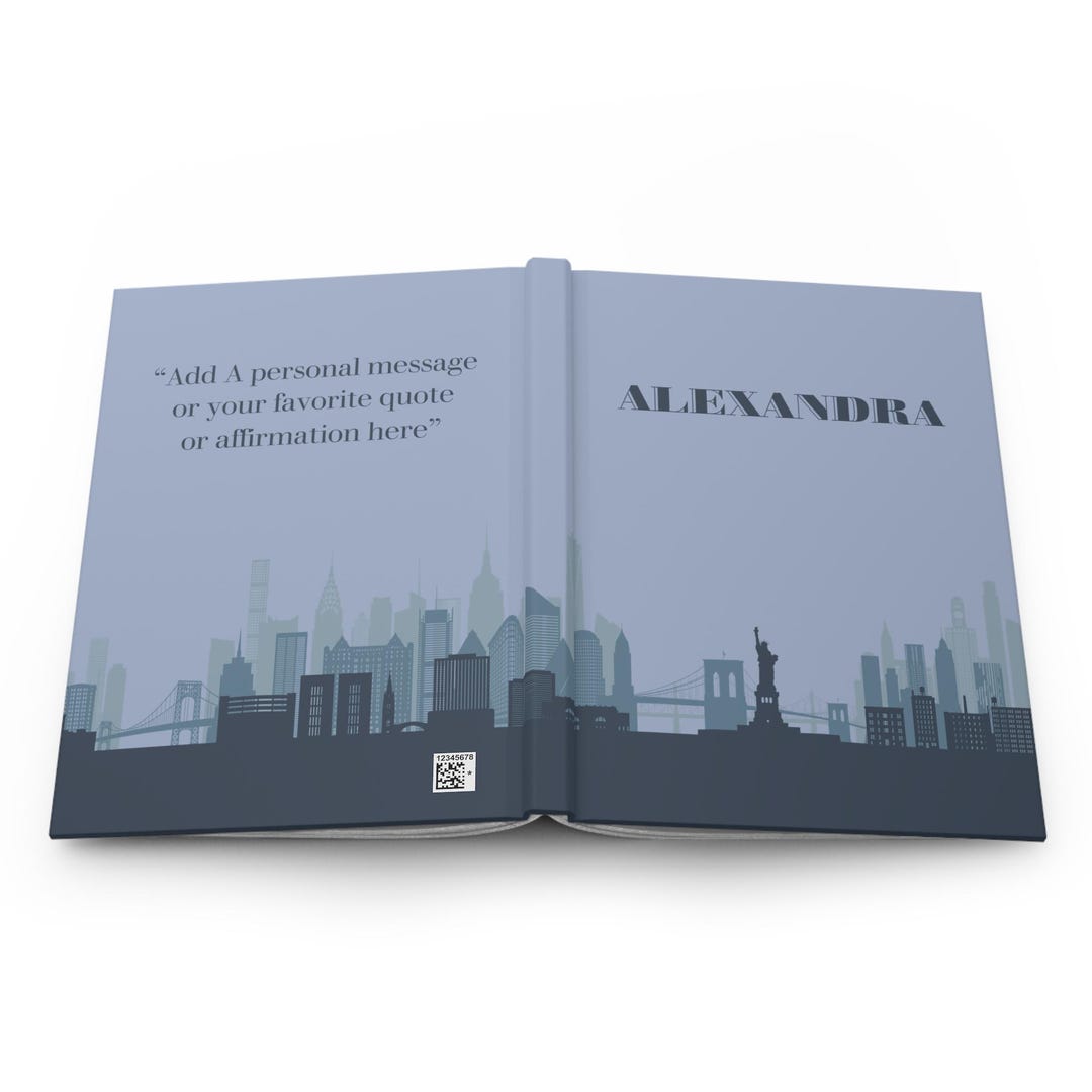 Personalized New York Skyline Journal Notebook Customized NYC Travel ...