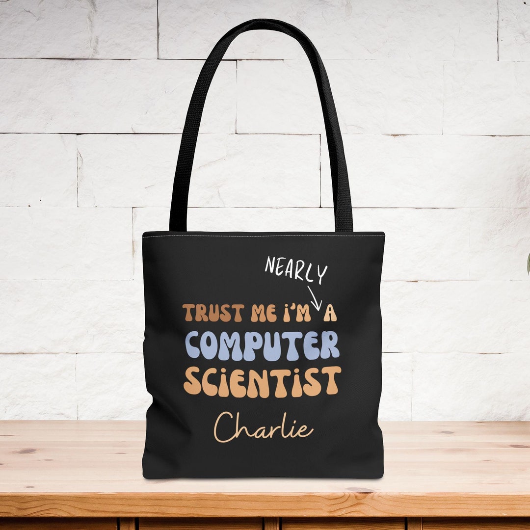 PERSONALIZED COMPUTER SCIENCE Graduation Tote Bag, Customized Coding ...