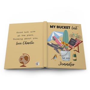 PERSONALIZED BUCKET LIST Book Journal Notebook, Custom Bucket List ...