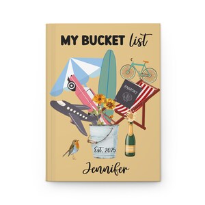 PERSONALIZED BUCKET LIST Book Journal Notebook, Custom Bucket List ...