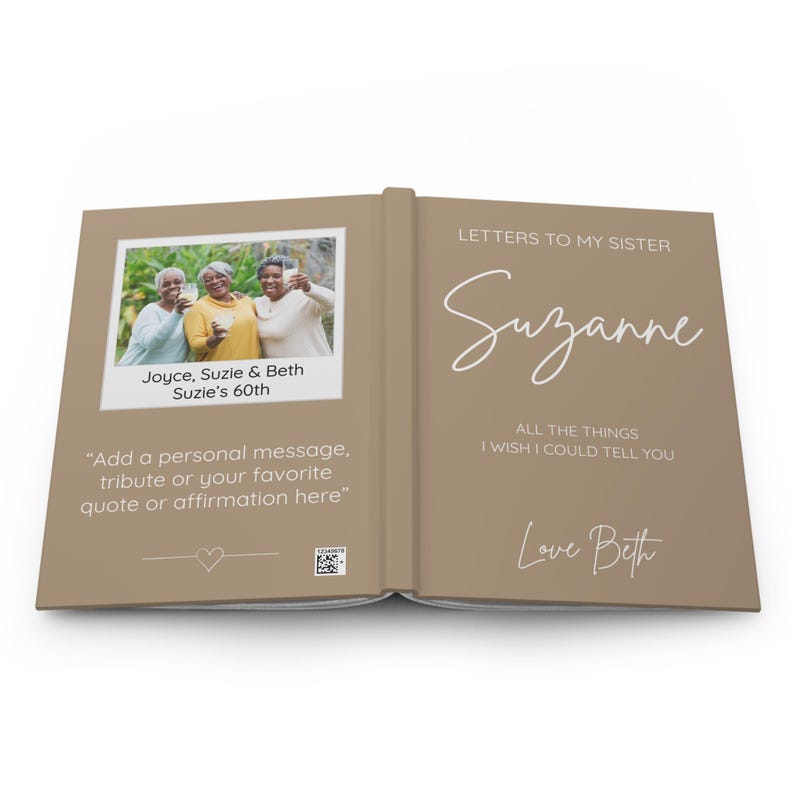 Personalized Letters to My Brother Notebook Journal, Custom Photo Loss ...