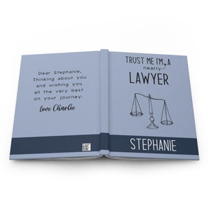 PERSONALIZED LAW STUDENT Lawyer Graduation Journal Notebook, Bar Exam ...