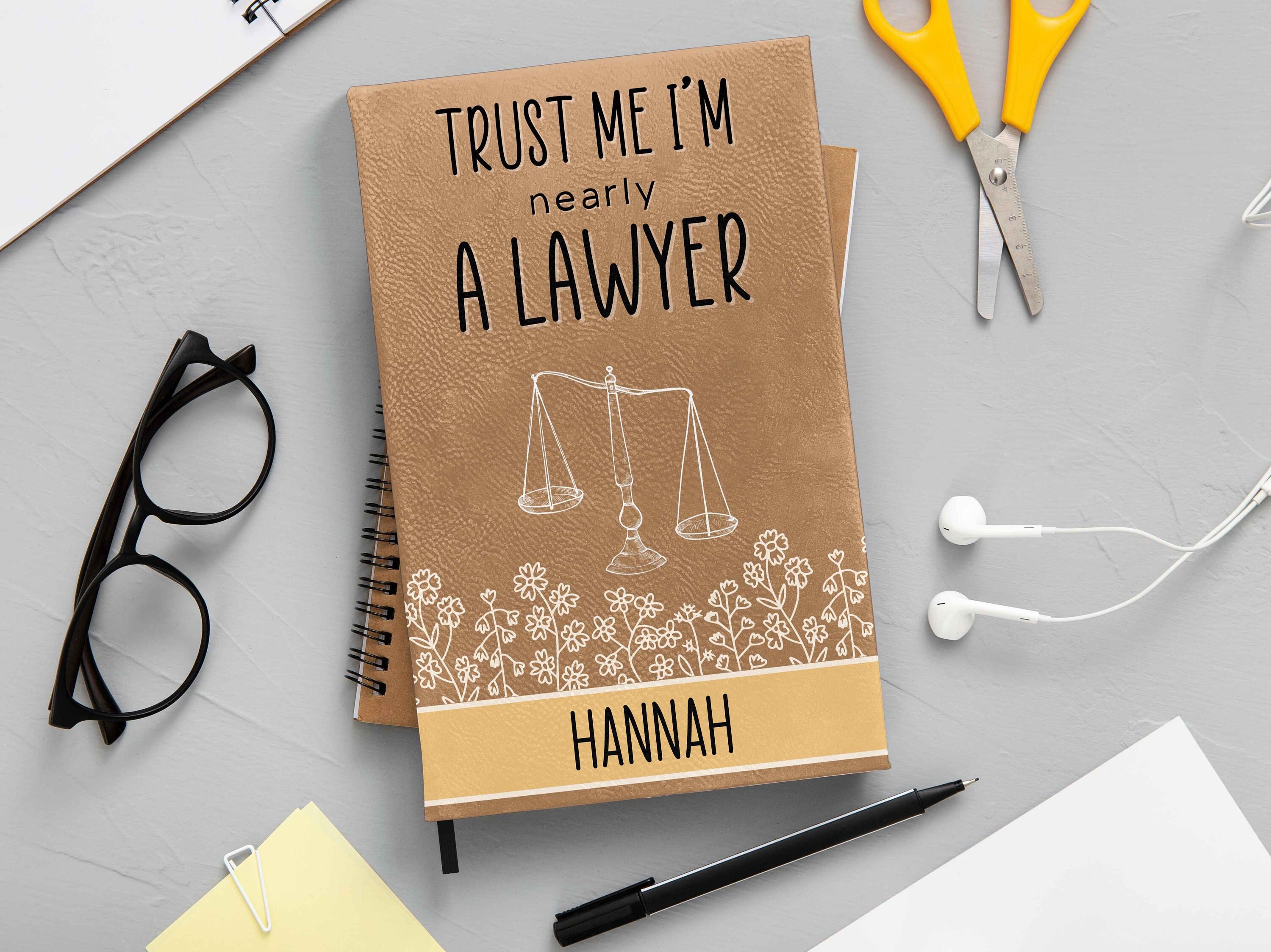 PERSONALIZED LAW STUDENT Lawyer Graduation Journal Notebook, Bar Exam ...