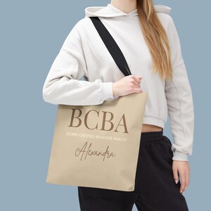 Personalized BCBA Tote Bag, Custom Board Certified Behavior Analyst ...