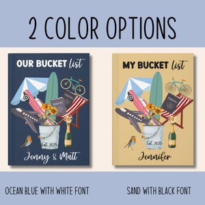 PERSONALIZED BUCKET LIST Book Journal Notebook, Custom Bucket List ...