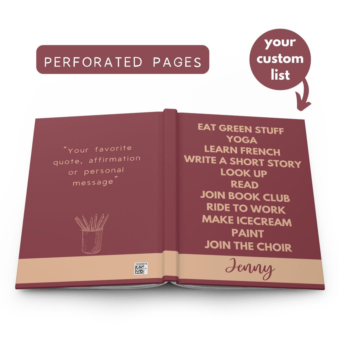 Personalized Goal Setting Notebook 2025, Matte Hardcover Journal, Goals ...