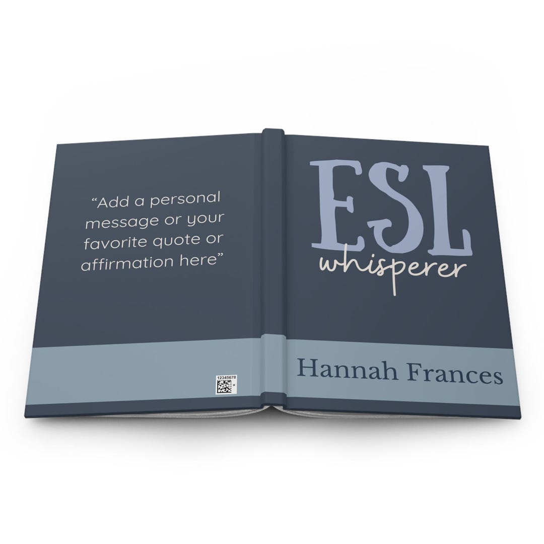 PERSONALIZED ESL TEACHER Journal Notebook, English Language Major, Ell ...