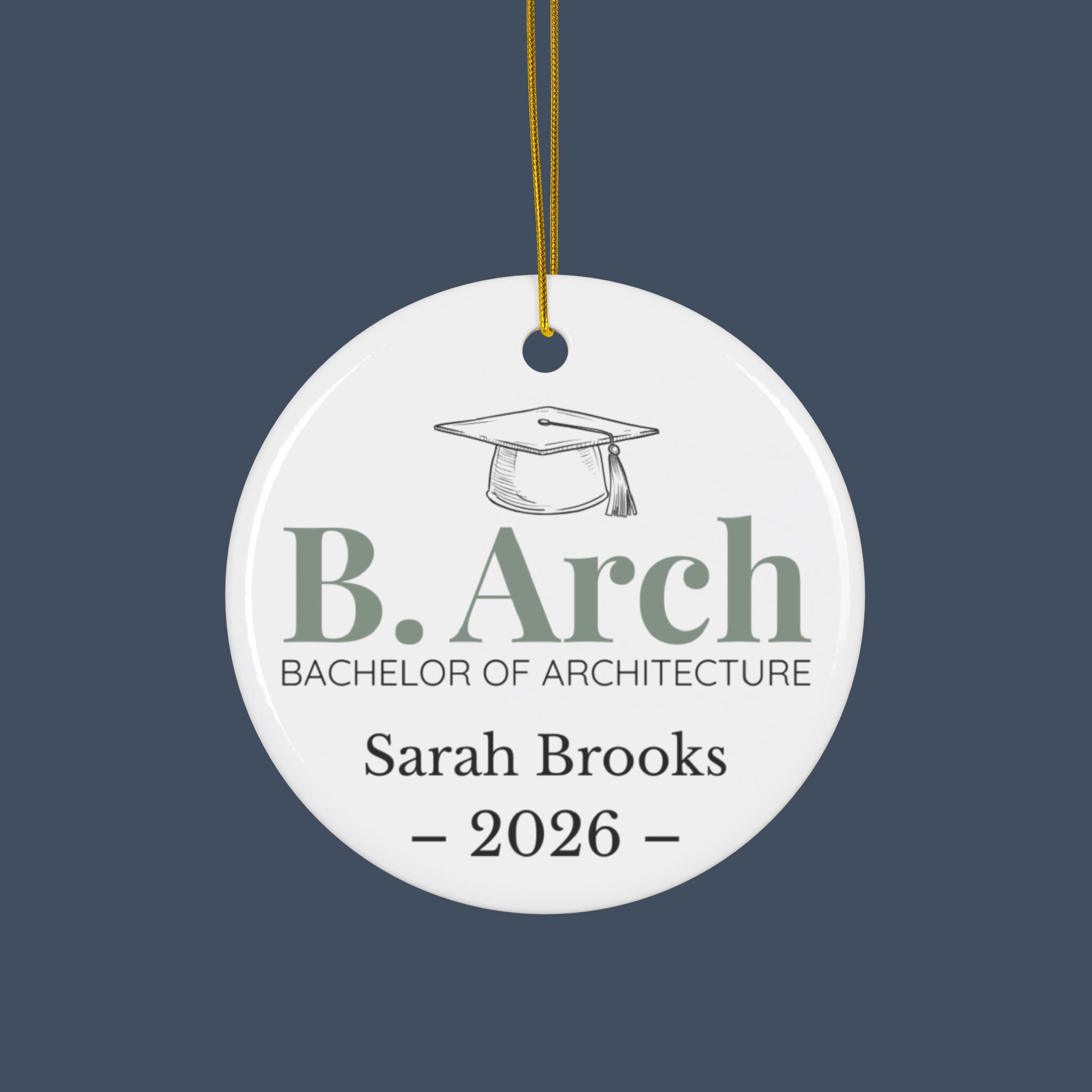 PERSONALIZED ARCHITECT GRADUATION Ornament Keepsake, Bachelor of ...