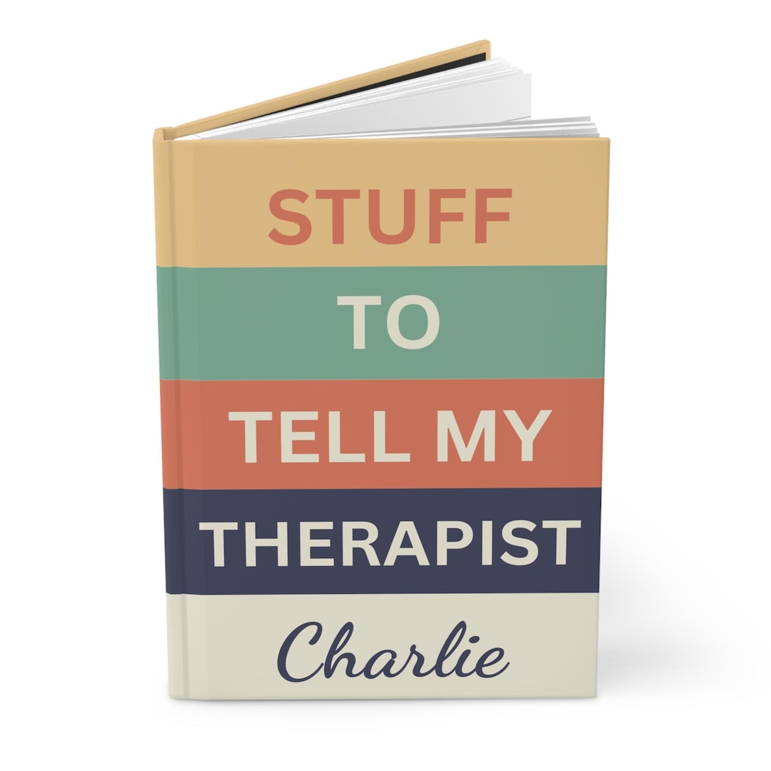 PERSONALIZED THERAPY NOTES Journal, Custom Self Discovery Hardcover ...