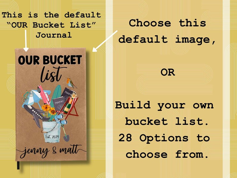 PERSONALIZED BUCKET LIST Book Journal Notebook, Custom Bucket List ...