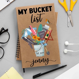 PERSONALIZED BUCKET LIST Book Journal Notebook, Custom Bucket List ...