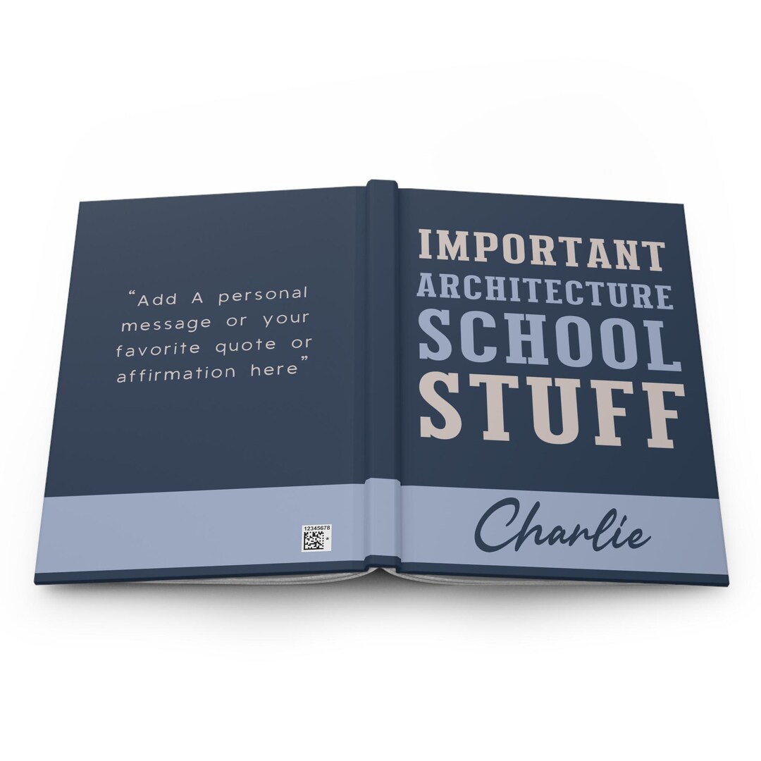 Personalized Architecture Student Notebook, Custom Architect School ...