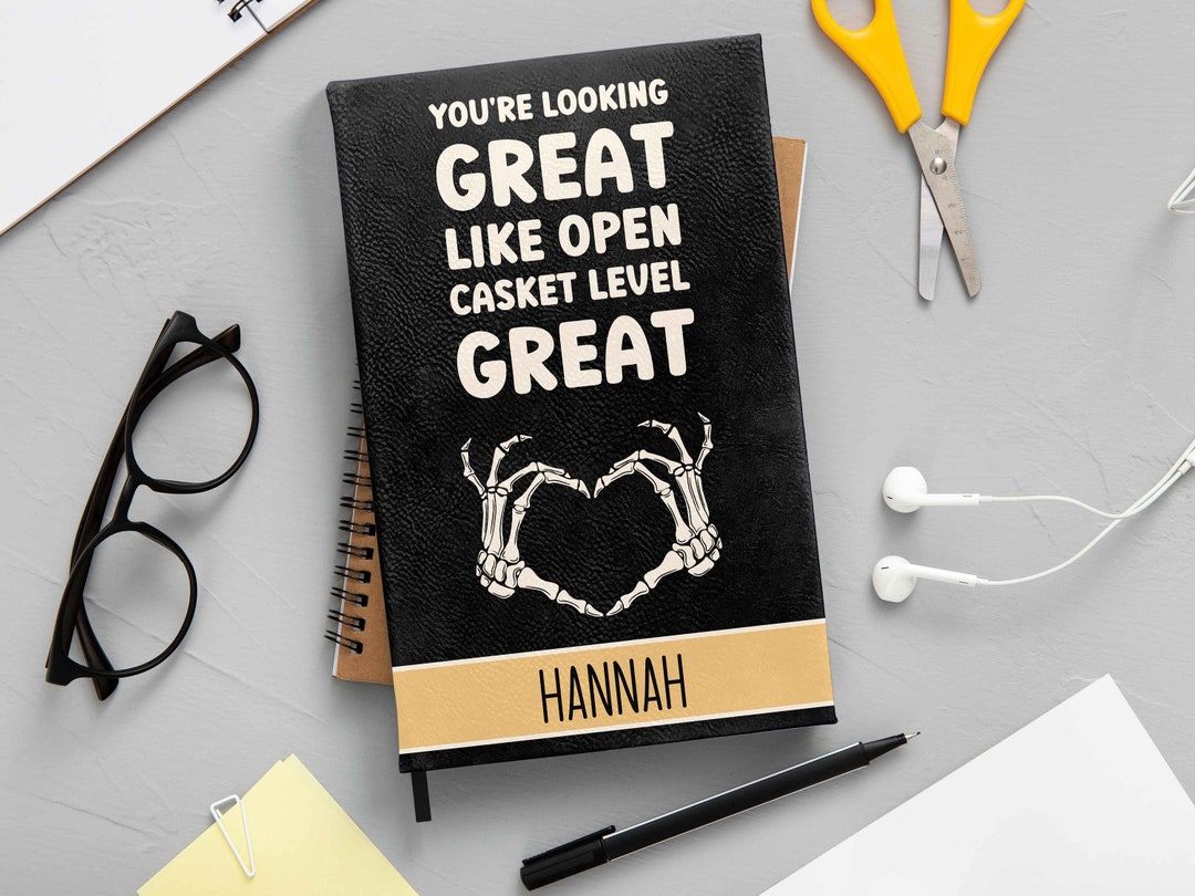 PERSONALIZED MORTICIAN SCHOOL Notebook, Custom Mortuary Science Journal ...