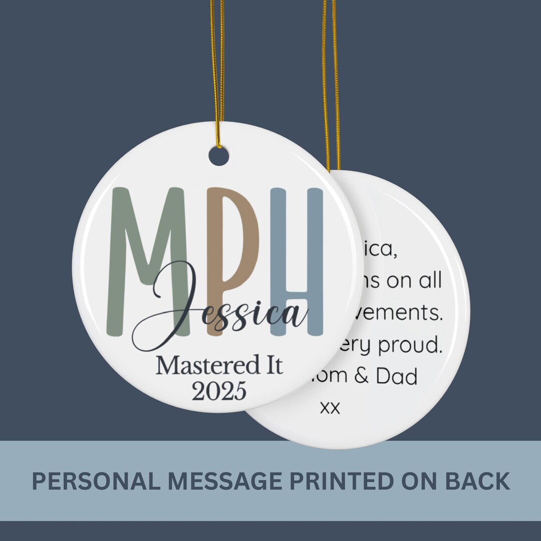 PERSONALIZED MASTERS OF Public Health Graduation Ornament Keepsake Gift ...
