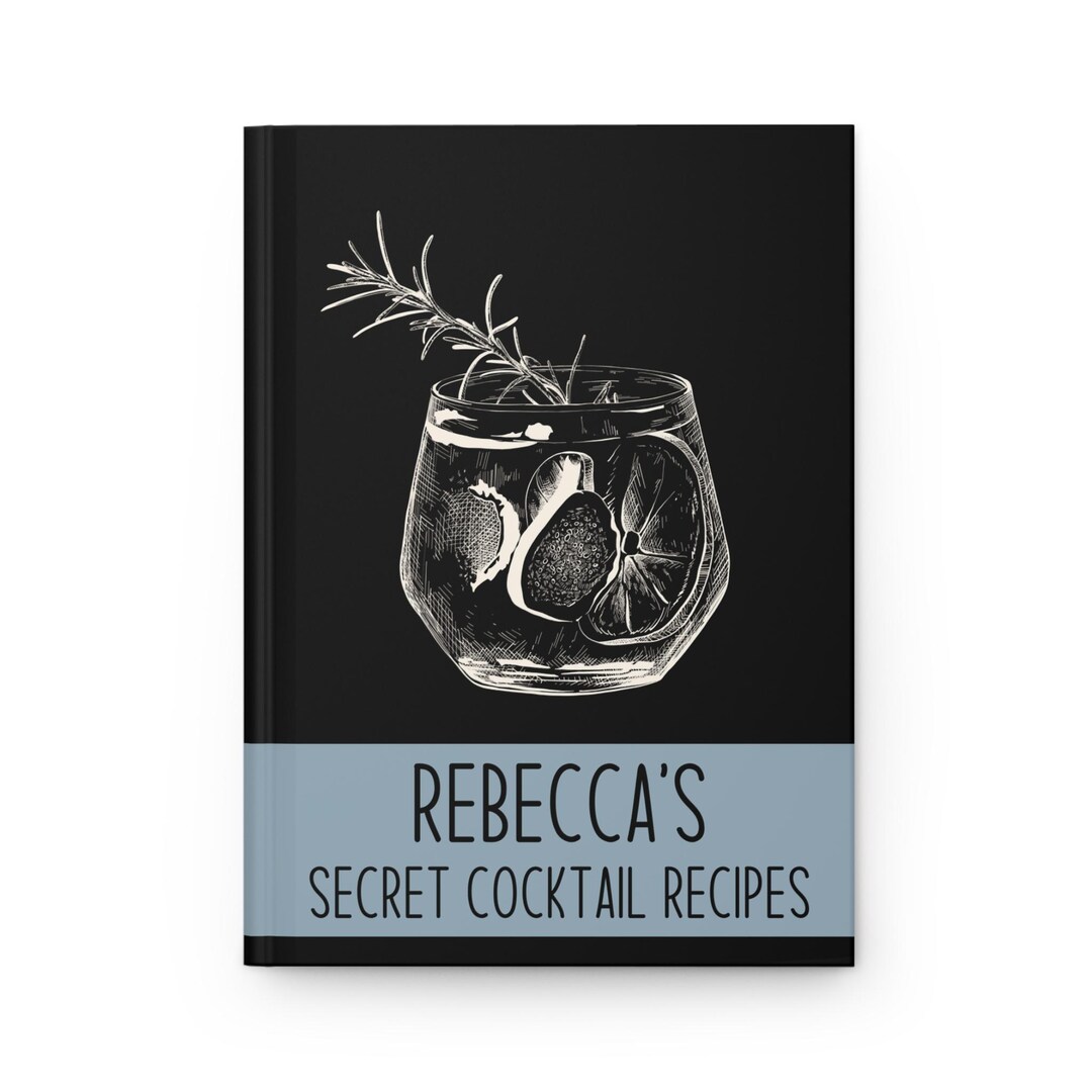 PERSONALIZED COCKTAIL RECIPE Book, Custom Cocktail Book, Mixologist Gift, Bartending School ...