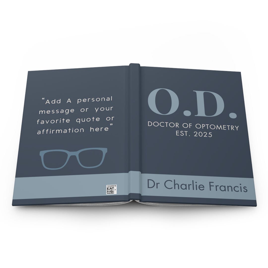 Personalized Doctor of Optometry Journal Notebook, Custom Optometrist ...
