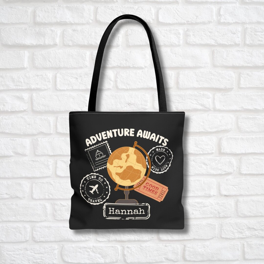 PERSONALIZED ADVENTURE AWAITS Tote Carryall, Customized Gap Year Book ...