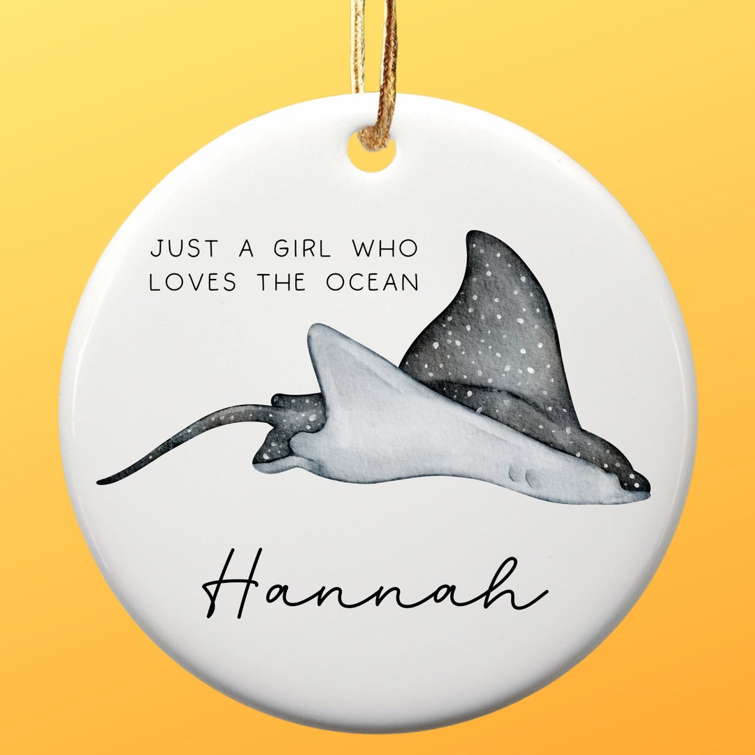PERSONALIZED MARINE BIOLOGY Graduation Ornament Keepsake, Manta Ray ...