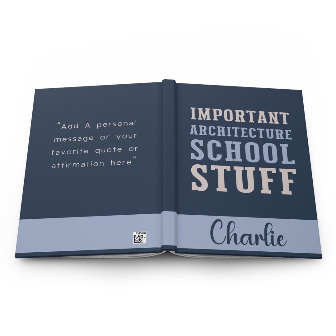 Personalized Architecture Student Notebook, Custom Architect School ...