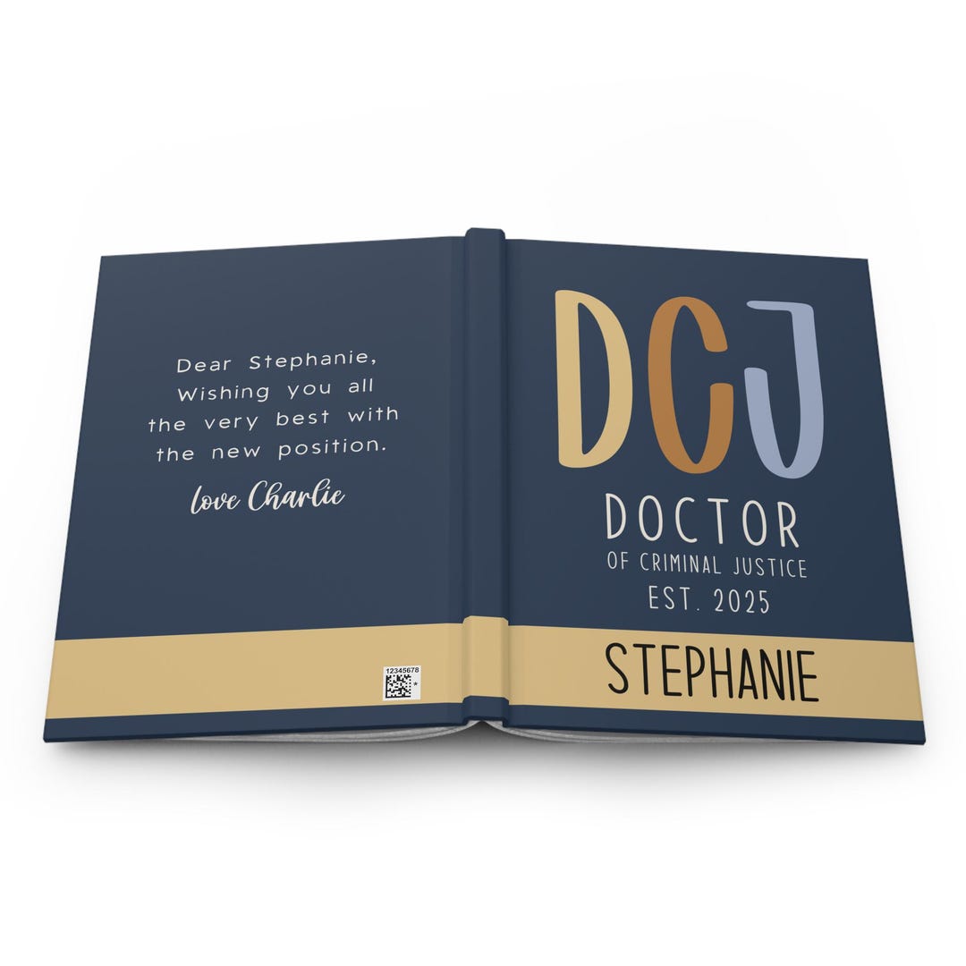 PERSONALIZED DOCTOR of CRIMINAL Justice Graduation Journal Notebook ...