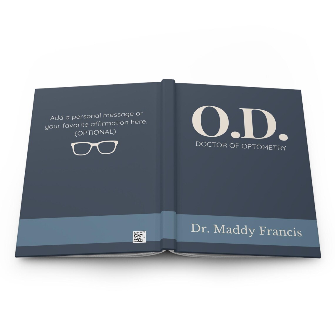 Personalized Doctor of Optometry Journal Notebook, Custom Optometrist ...