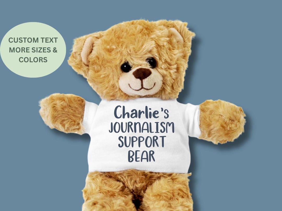 PERSONALIZED JOURNALIST Teddy Bear Plushie, Customized Journalism Major ...
