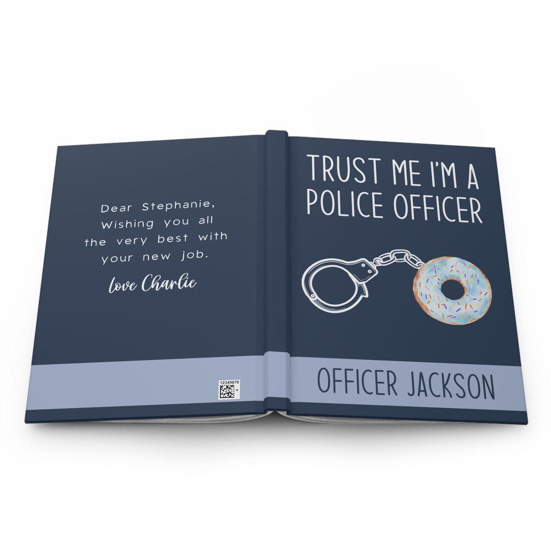 PERSONALIZED POLICE CADET Journal Notebook, Officer in Training Police ...