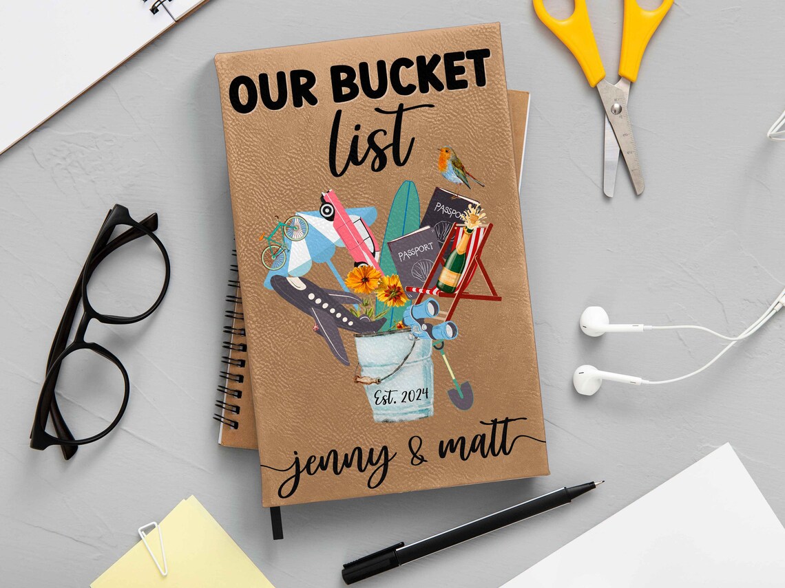 PERSONALIZED BUCKET LIST Book Journal Notebook, Custom Bucket List ...