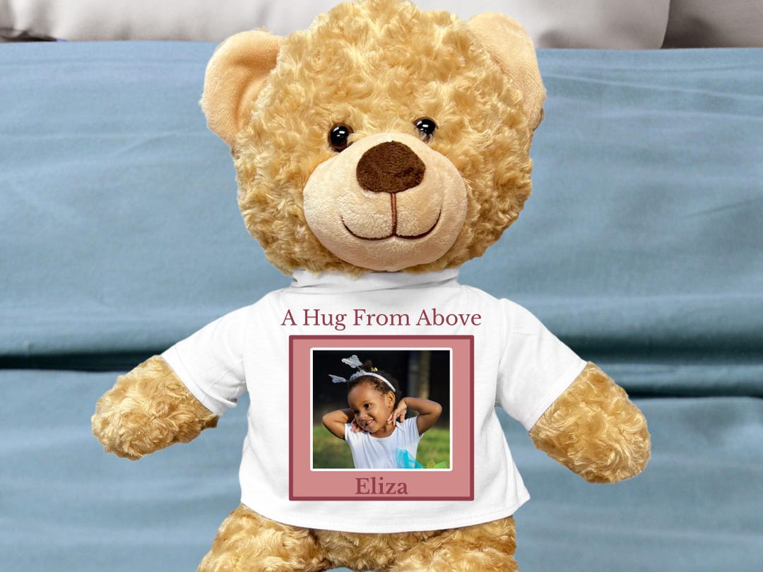 In Loving Memory Photo Teddy Bear – Personalized Memorial Gift for Loss ...