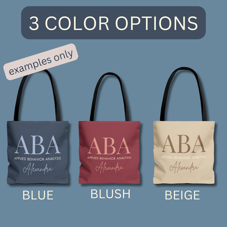 Personalized BCBA Tote Bag, Custom Board Certified Behavior Analyst ...
