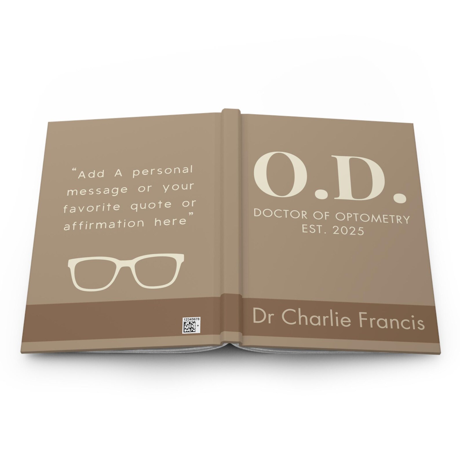 Personalized Doctor of Optometry Journal Notebook, Custom Optometrist ...