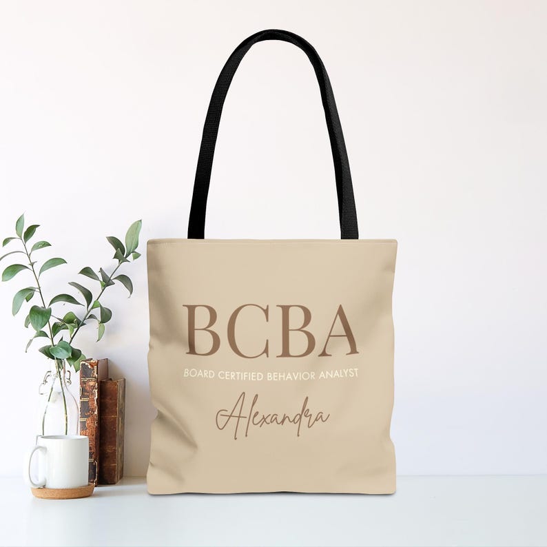 Personalized BCBA Tote Bag, Custom Board Certified Behavior Analyst ...