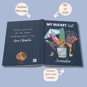 PERSONALIZED BUCKET LIST Book Journal Notebook, Custom Bucket List ...