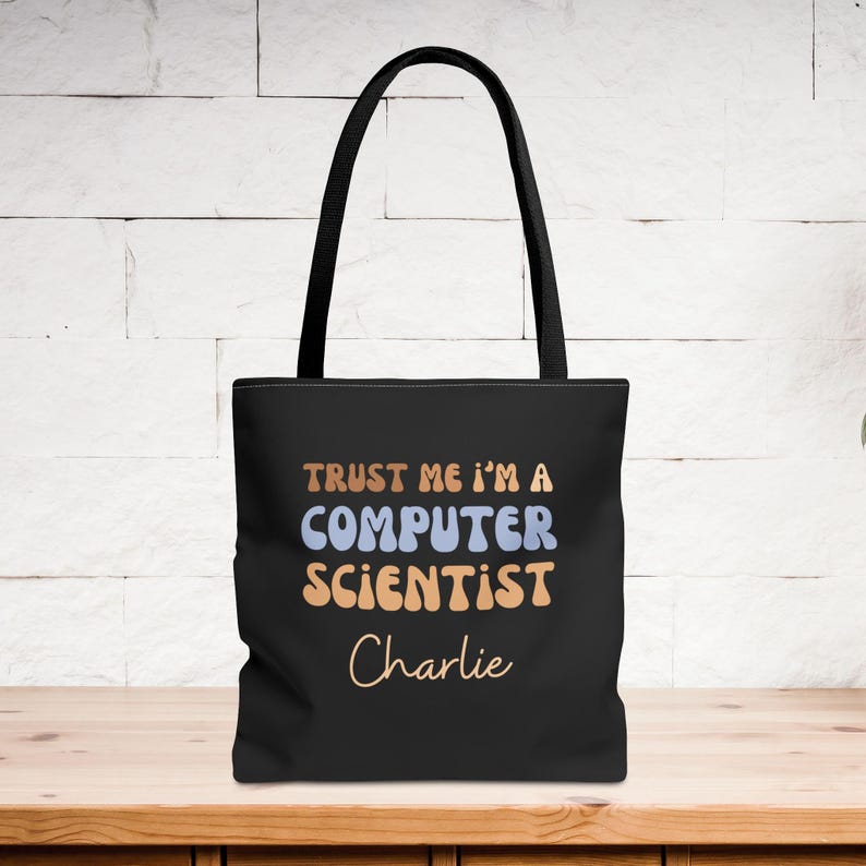 PERSONALIZED COMPUTER SCIENCE Graduation Tote Bag, Customized Coding Teacher Scientist Coder ...