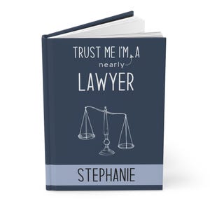 PERSONALIZED LAW STUDENT Lawyer Graduation Journal Notebook, Bar Exam ...