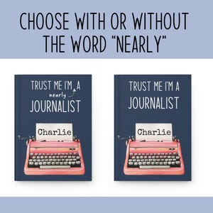PERSONALIZED JOURNALIST GRADUATION Journal Notebook, Custom Journalism ...