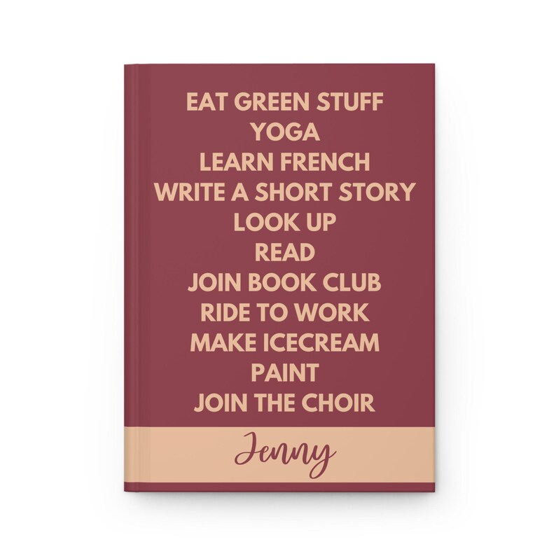 Personalized Goal Setting Notebook 2025, Matte Hardcover Journal, Goals ...