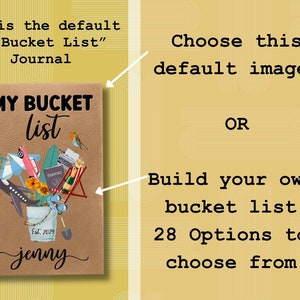 PERSONALIZED BUCKET LIST Book Journal Notebook, Custom Bucket List ...